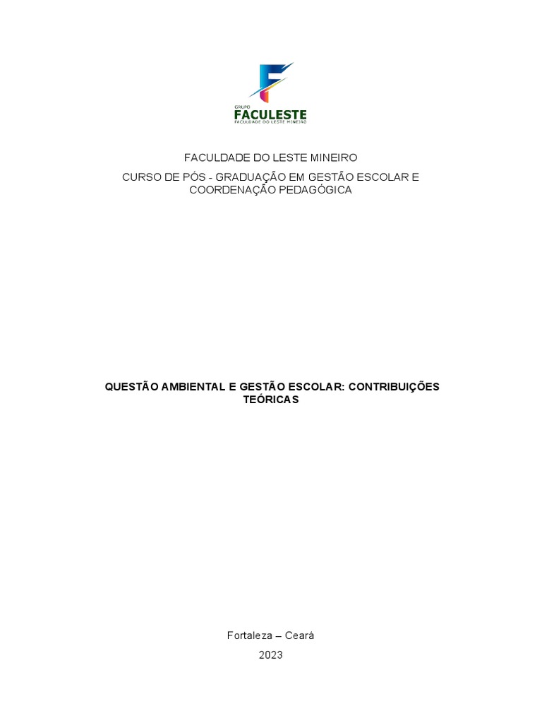 Faculdade Do Leste Mineiro - TCC | PDF | Sociologia | Karl Marx