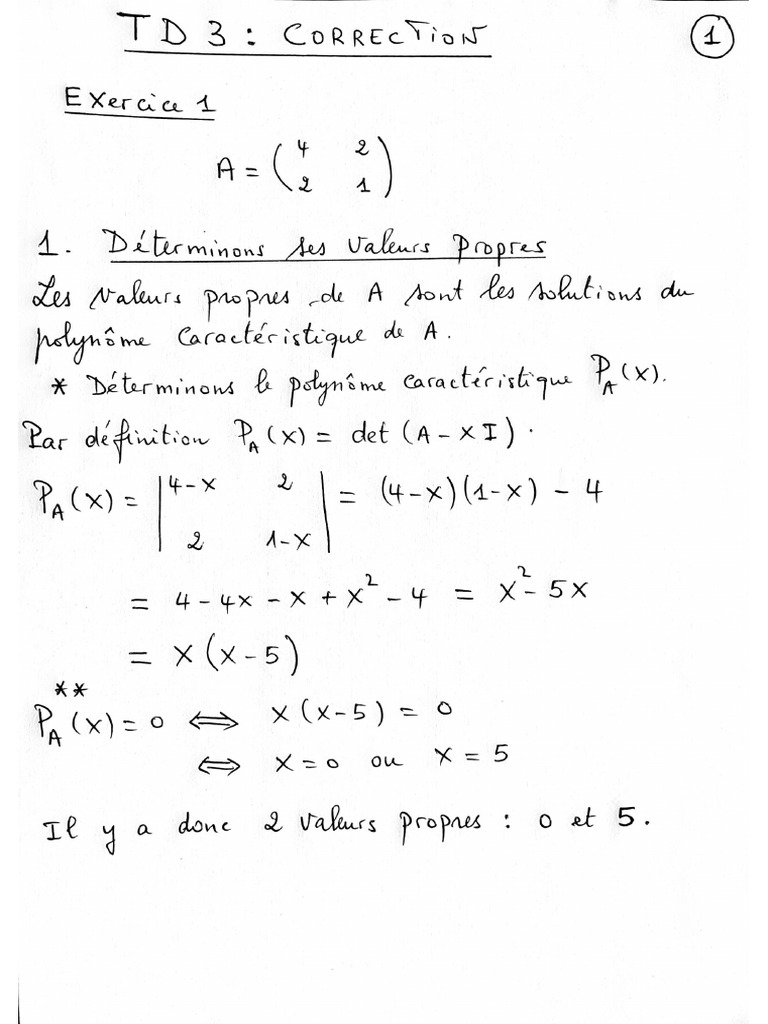 TD3 Exercice1 Corrigé | PDF