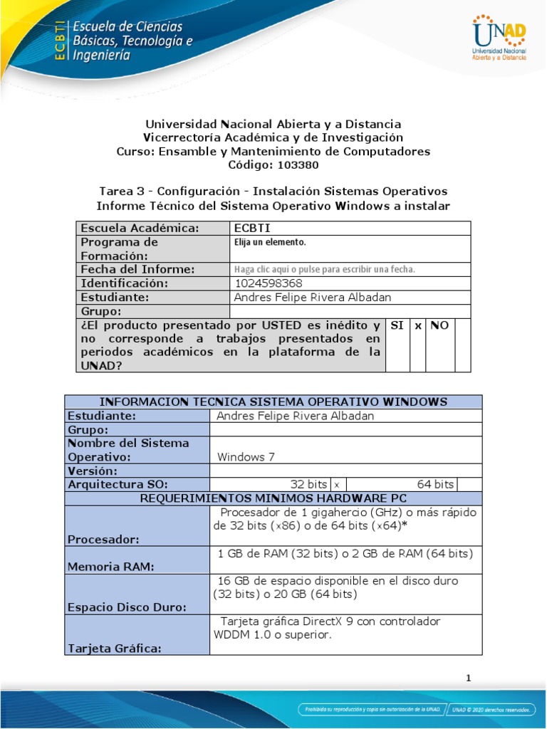 Anexo1 Informe Tecnico Windows | PDF | Computación de 64 bits | Microsoft Windows