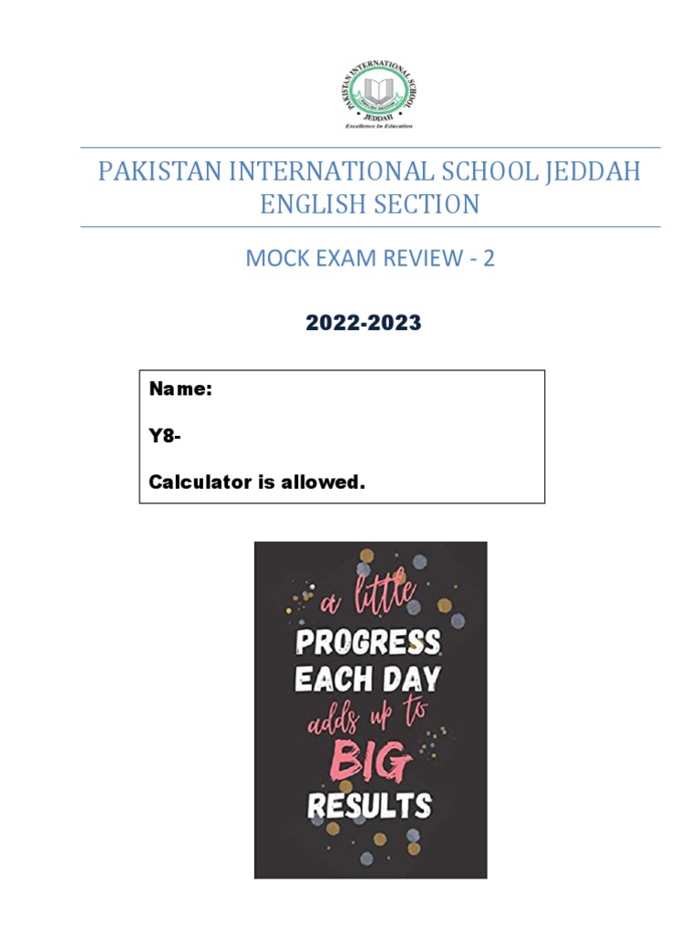 Mock Exam Review Pack 2 | PDF | Area | Geometry