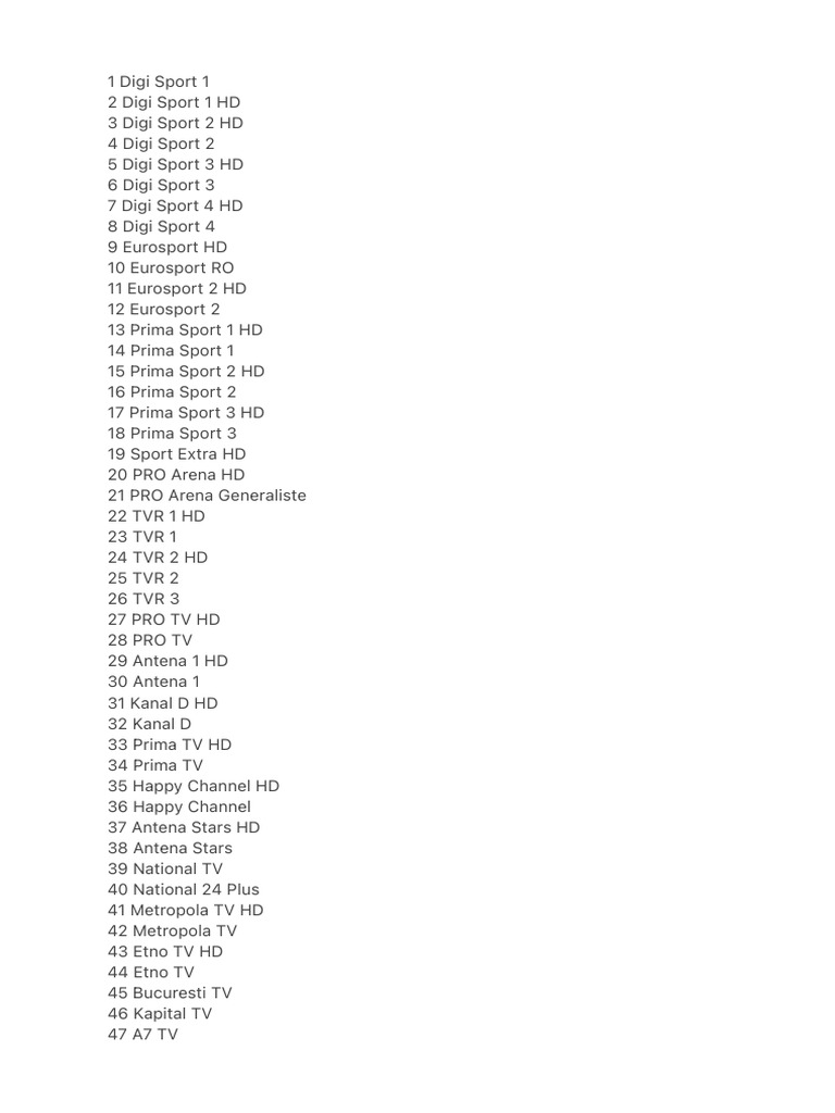 1 Digi Sport 1 | PDF | Hbos | Cable Television
