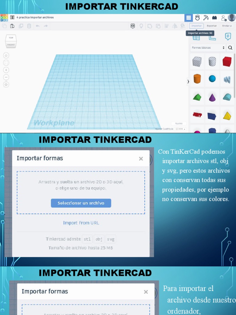6 TinKerCad - Exportar e Importar Acrhivos | PDF