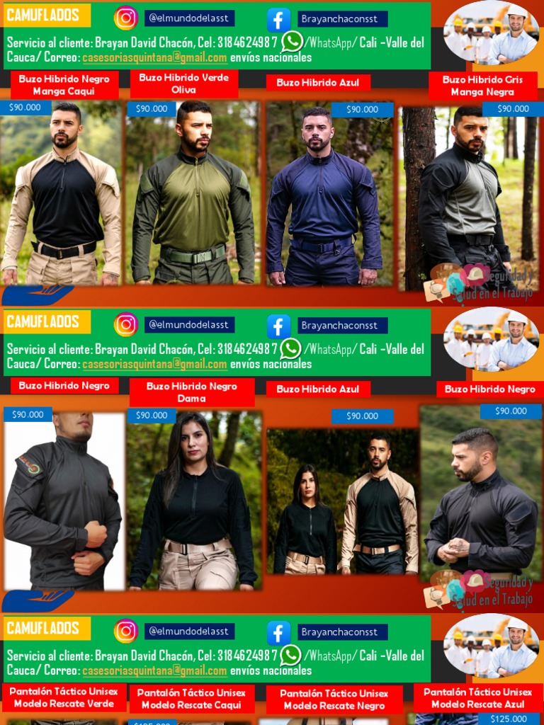 Catalogo de Camuflados - Brayan Chacon | PDF | Ropa | Moda