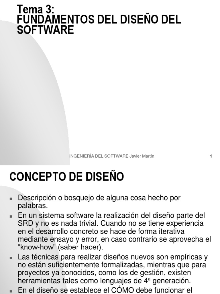 Diseño Del Software | PDF | Software | Ingeniería de software