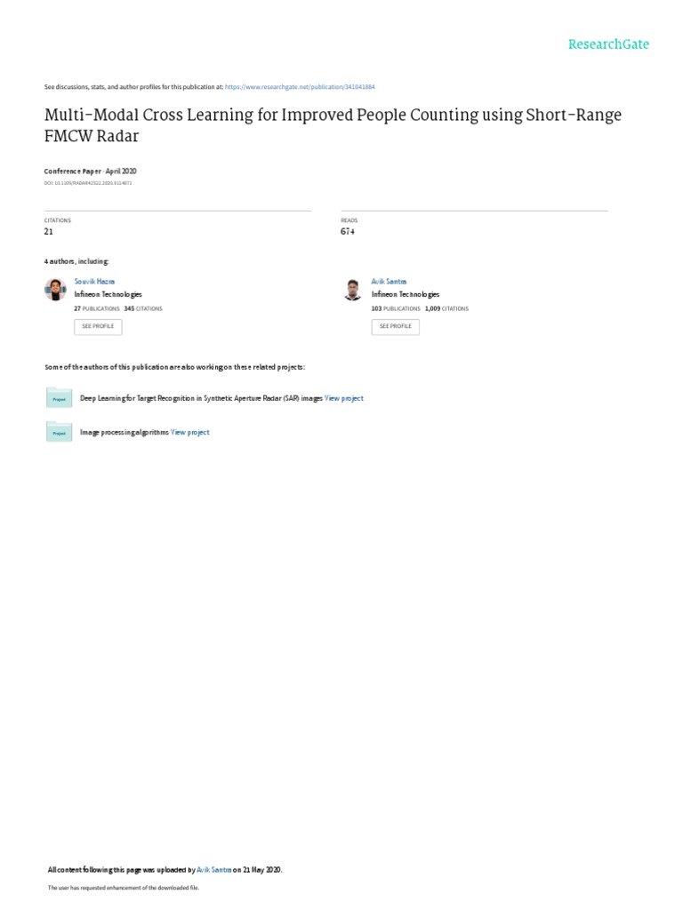 Cross Learning Cameraradar Radar | PDF | Radar | Deep Learning