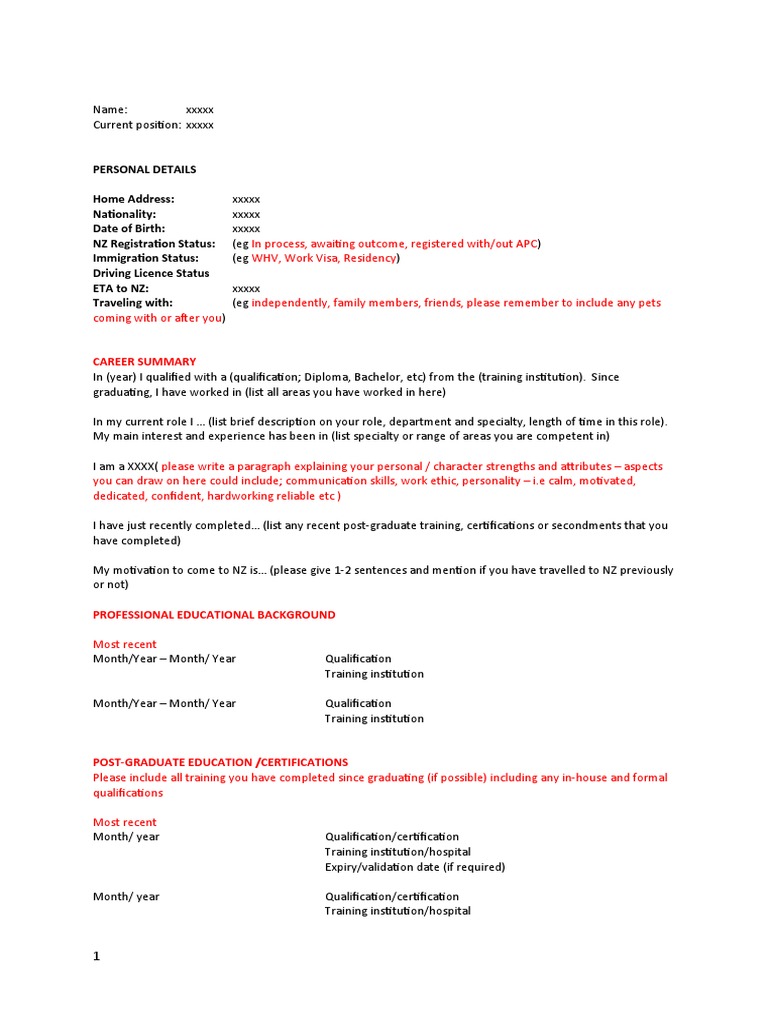 Registered Nurse Sample CV | PDF | Nursing | Surgery