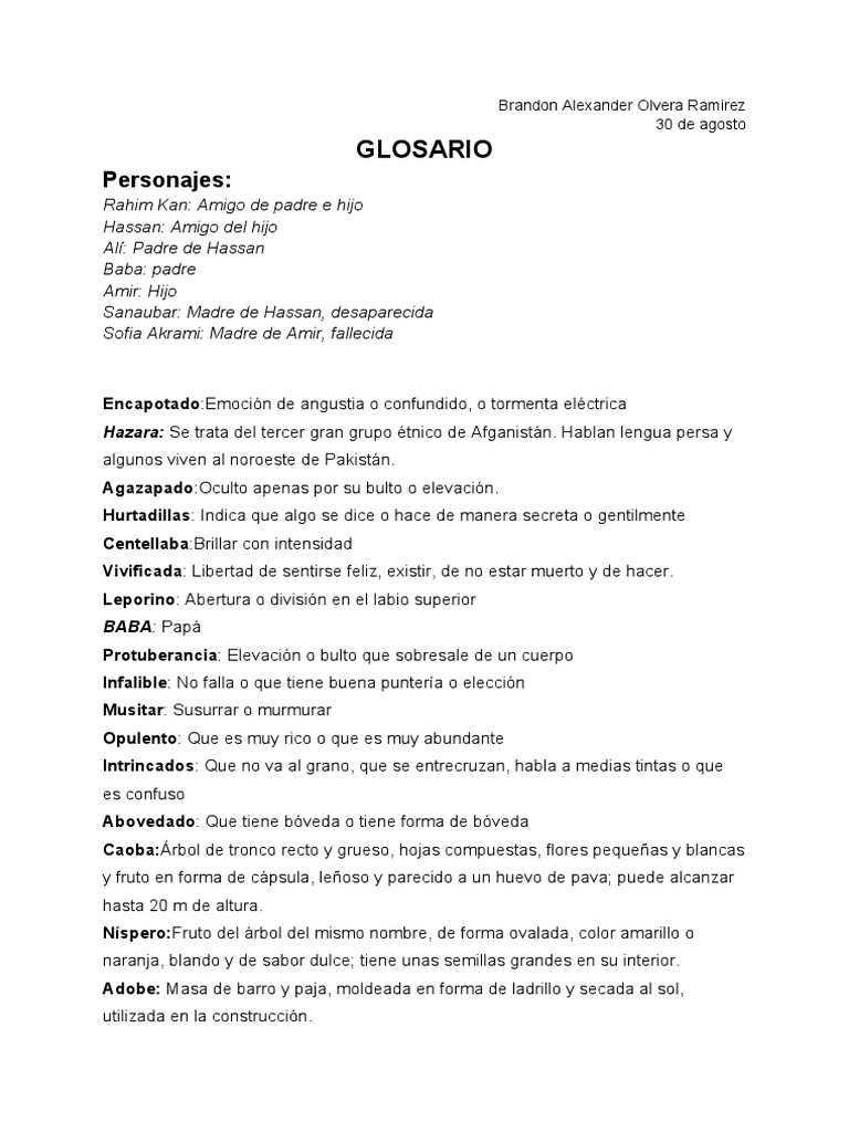 Glosario Lyc | PDF | Morfología Vegetal | Plantas