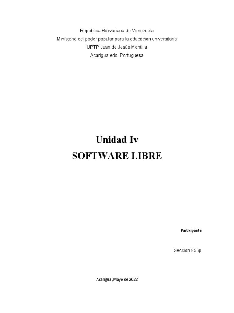Ventajas y Aplicaciones del Software Libre | PDF | Software libre | Software de la aplicacion
