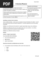 Notes - RP 05 Density - AQA Physics GCSE | PDF | Density | Volume