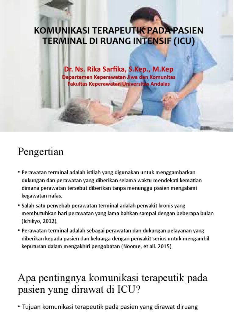 Komunikasi Terapeutik Pada Pasien Terminal Di Icu | PDF