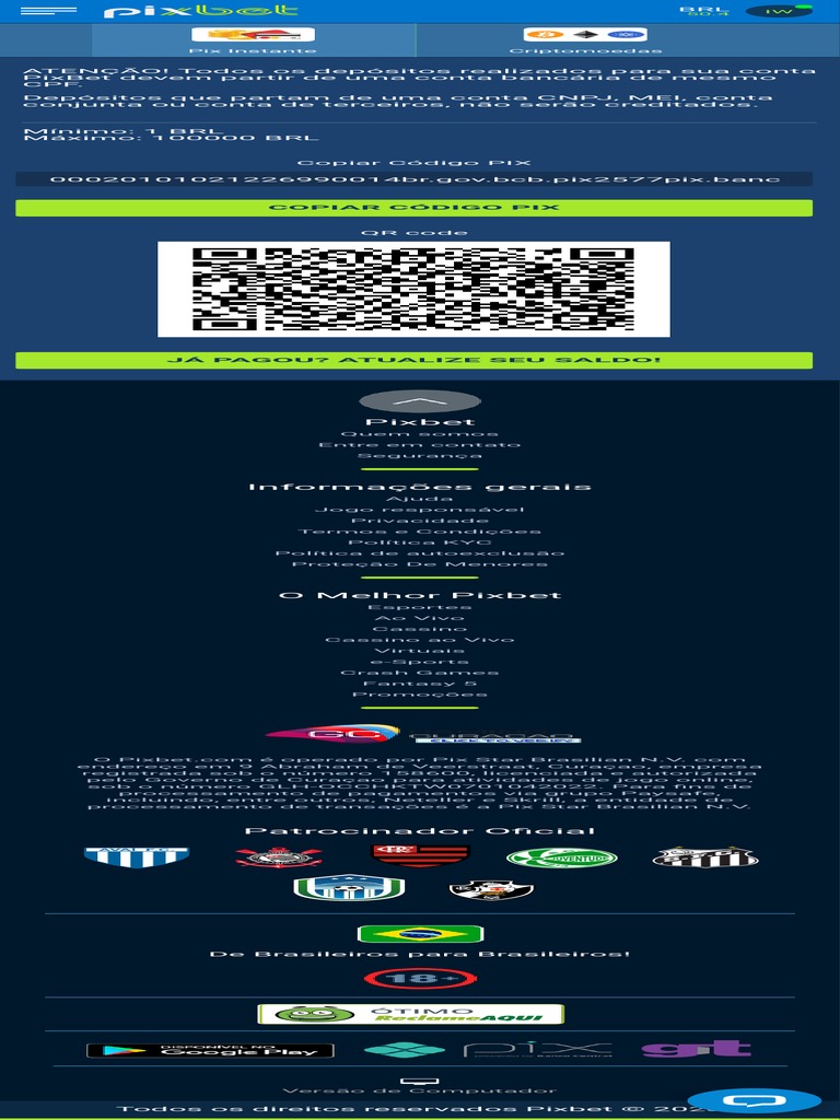 Deposit Lobby Page Pixbet 54 | PDF