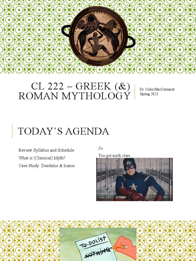 Lecture 1 - Welcome and Intro To Myth | PDF | Greek Mythology