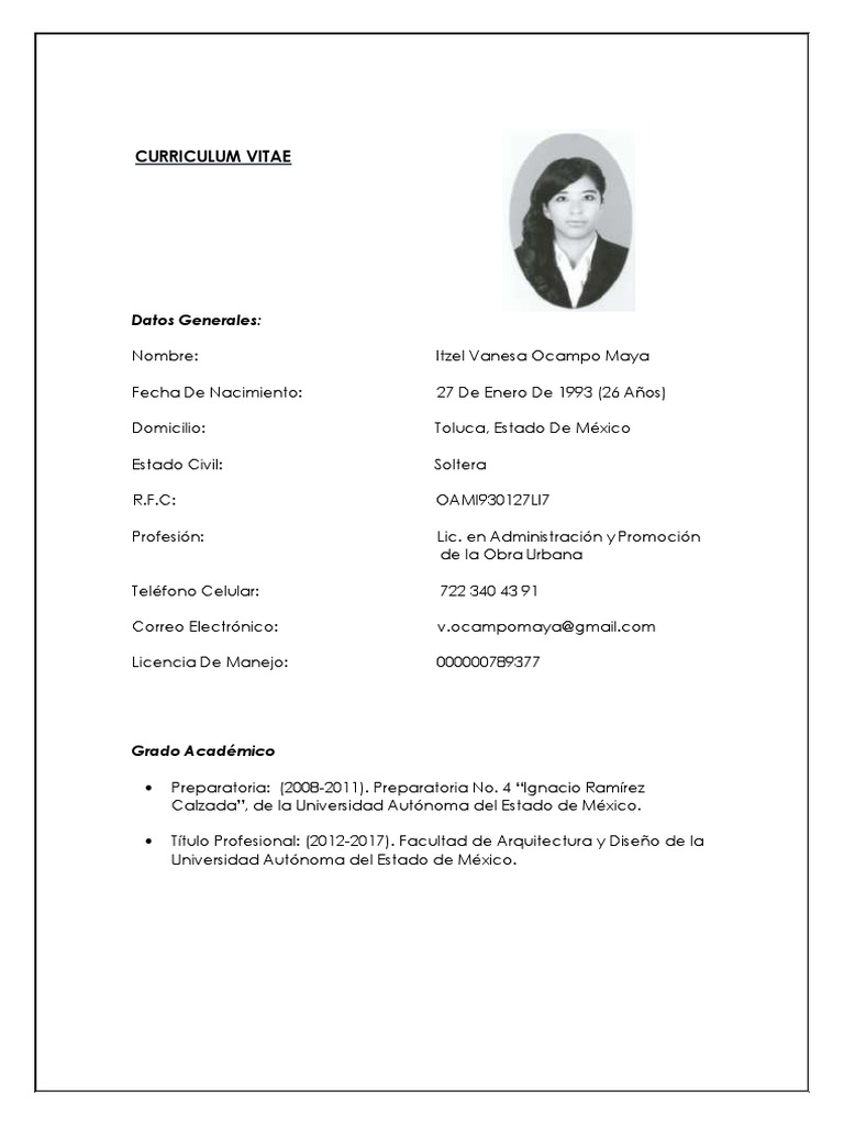 CV Ocampo Maya 1 | PDF | México