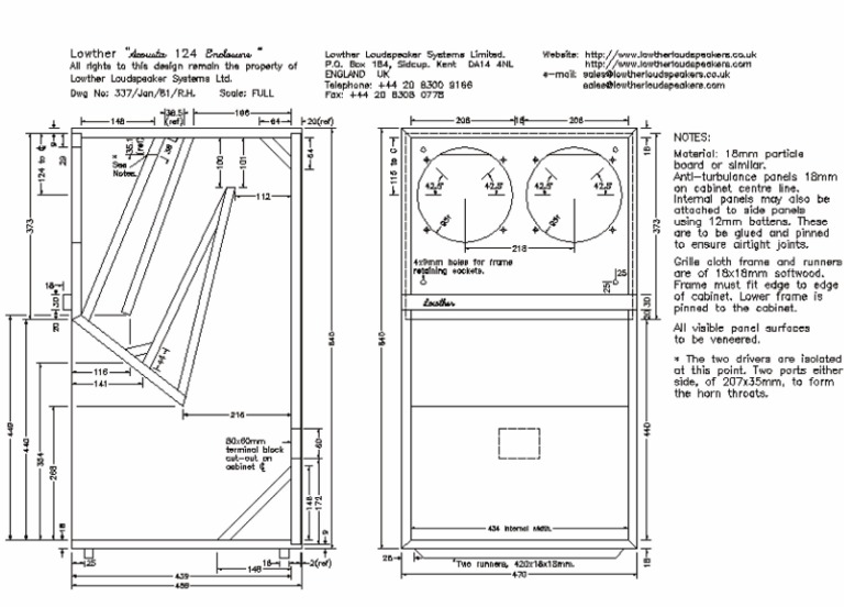 Lowther Acousta 124 | PDF