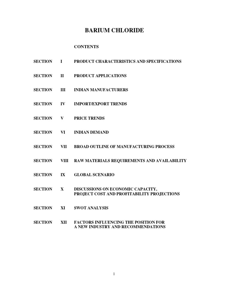 Barium Chloride | PDF | Sodium Chloride | Solubility