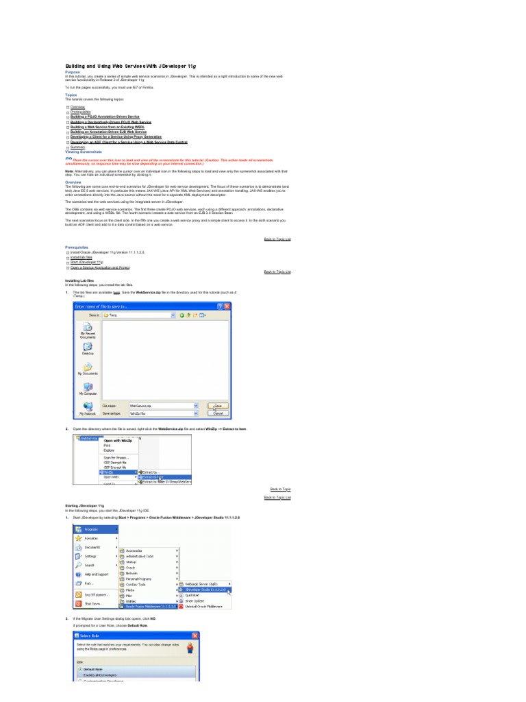 Building And Using Web Services Jdeveloper Pdf Enterprise Java Beans Hypertext Transfer 