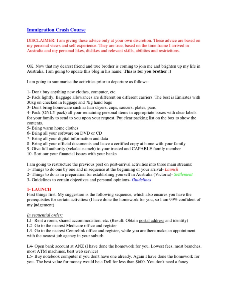 Immigration Crash Course | PDF | Computing And Information Technology ...