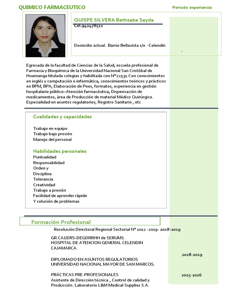 Resumen de CV 2022 | PDF | Farmacéutico | Farmacia