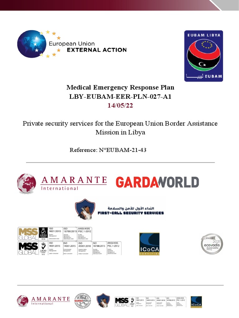 Medical Emergency Response Plan | Download Free PDF | Intravenous ...