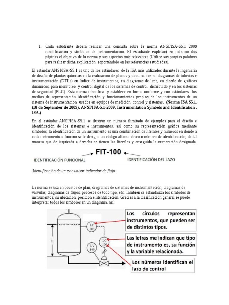 Guía ANSI/ISA-S5.1: Símbolos y Normas | PDF | Diseño | Ingeniería de ...