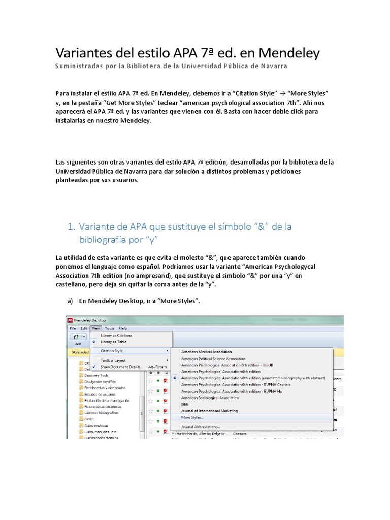 APA 7ed Mendeley | PDF
