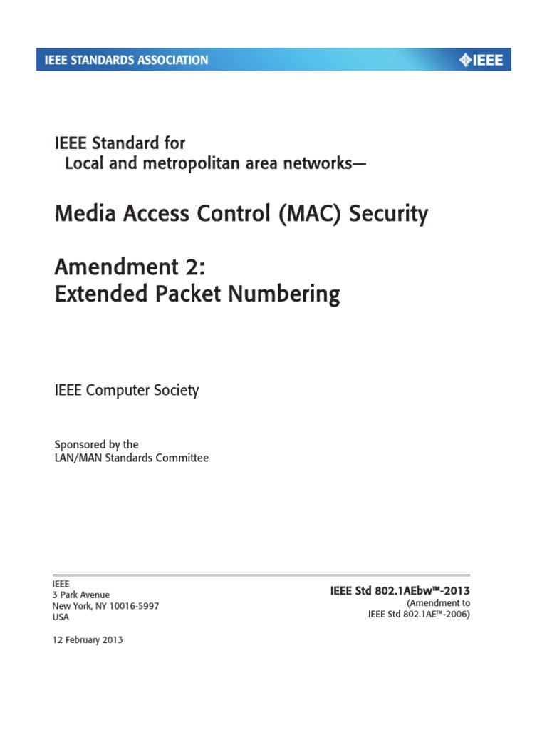 802.1AEbw-2013 - IEEE STD For LAN&MANs - Media Access Control (MAC ...