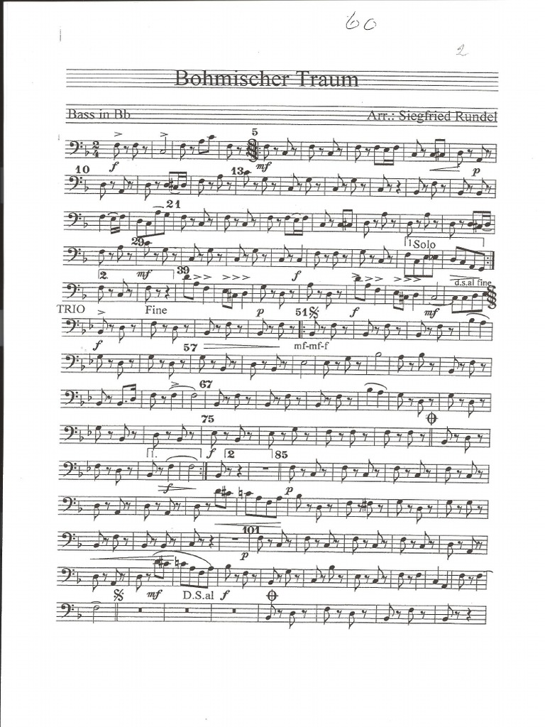 Boehmischer Traum Bass in Bb | PDF