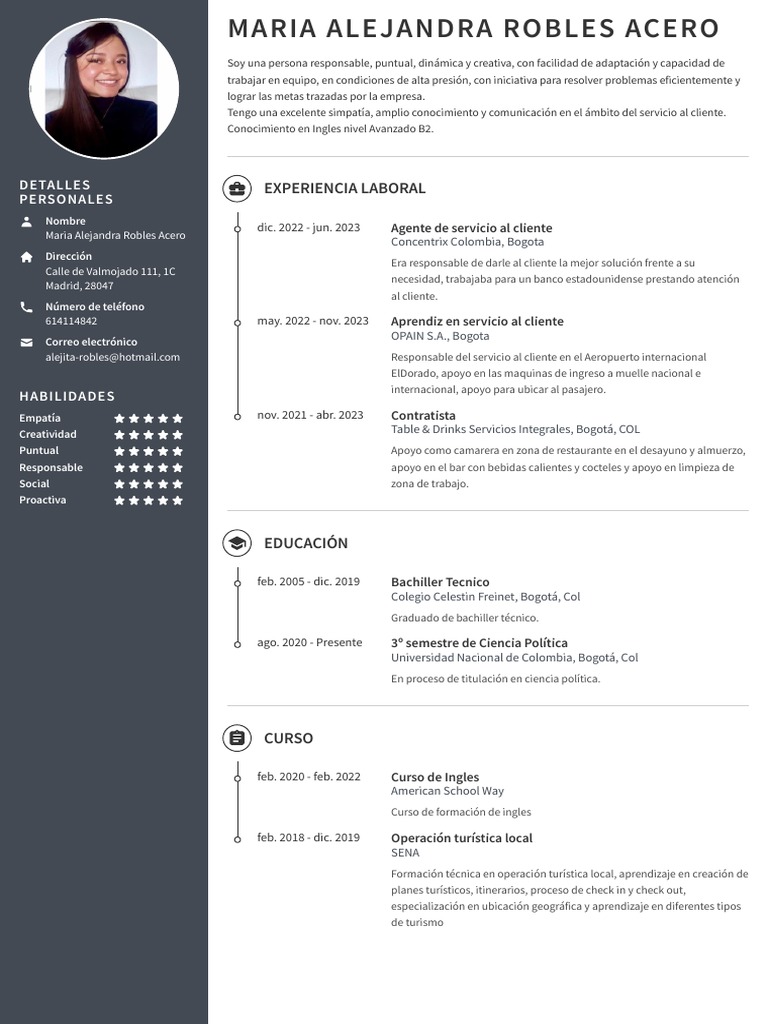 Curriculum Maria Alejandra Robles Acero 02 08 2023 14 26 39 | PDF