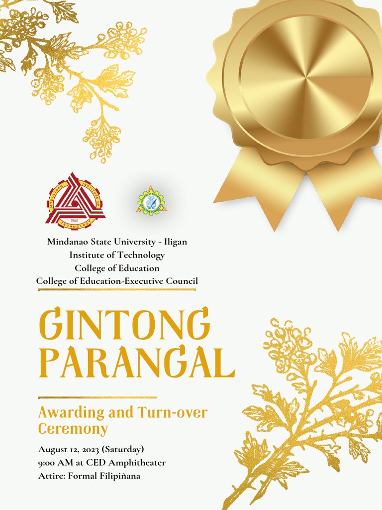 Program Flow (Gintong Parangal 2023) | PDF