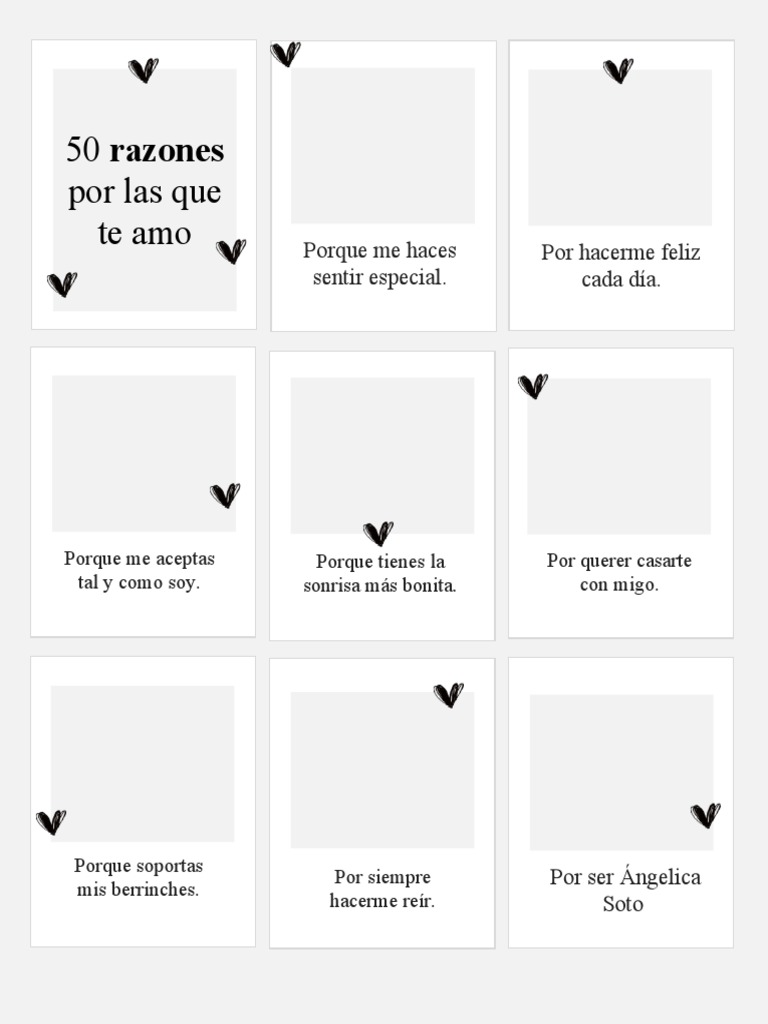 50 Razones Por Las Que Te Amo Pdf Amor