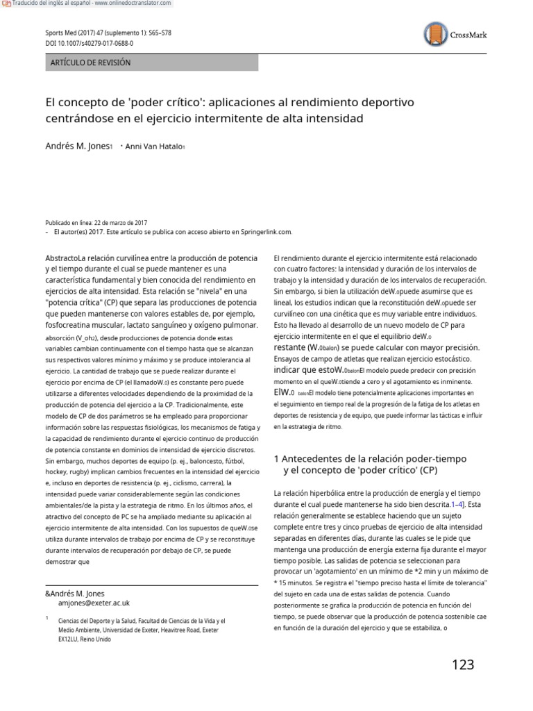 The Critical Power Concept. Applications To Sports Performance Witha ...