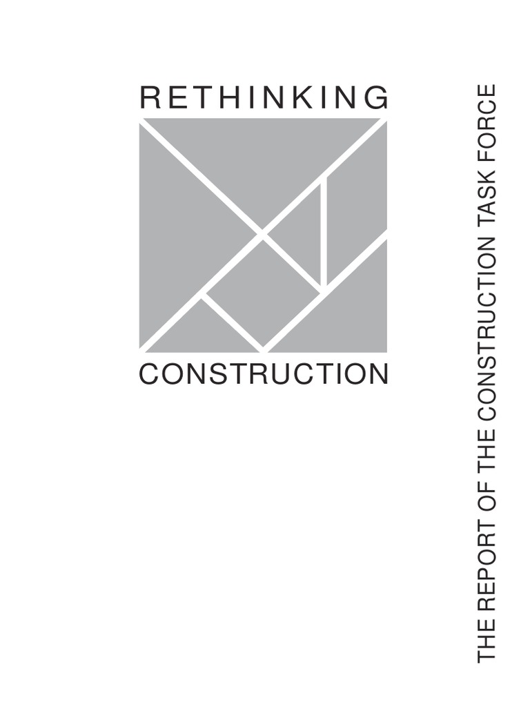1998 Rethinking Construction - Egan Report | PDF | Lean Manufacturing ...