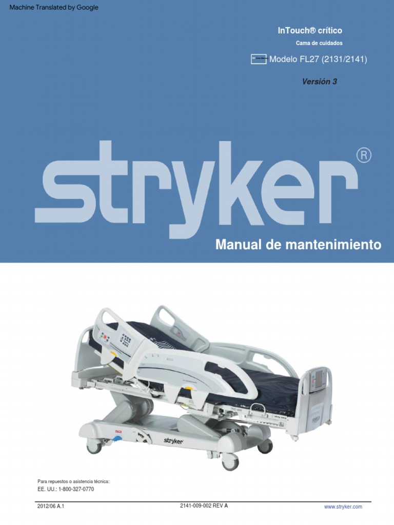 Manual Cama Striker Español Primera Pate | PDF | Residuos | Enfermería