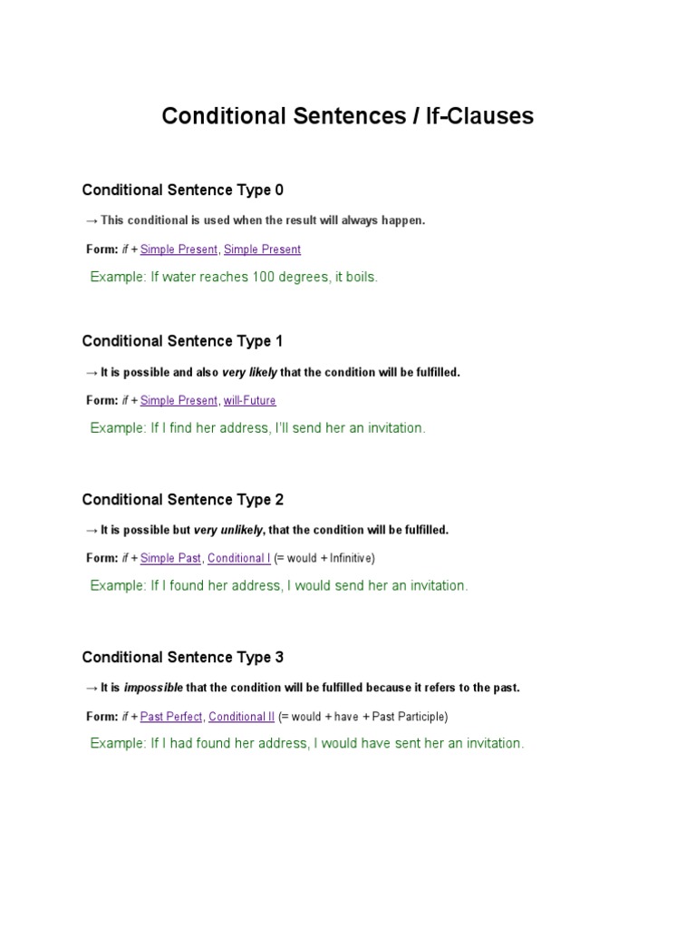 Conditional Sentences | PDF