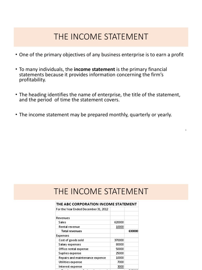 Income Statement | PDF | Income Statement | Expense