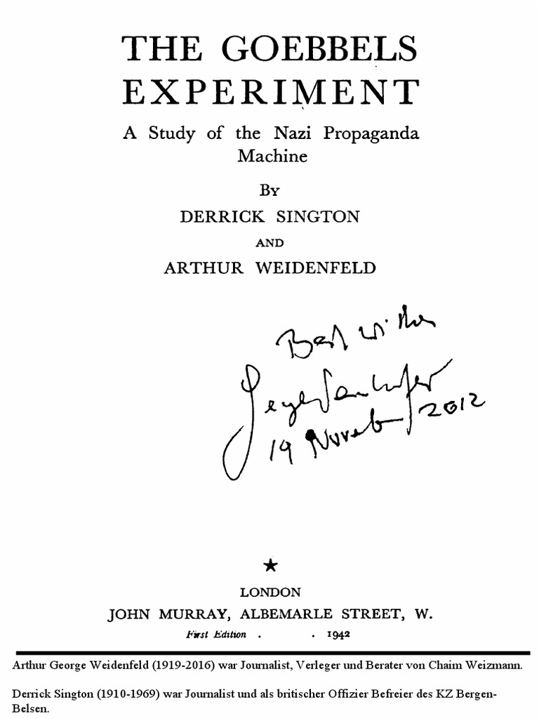 The Goebbels Experiment: Nazi Propaganda | PDF | Nazi Germany