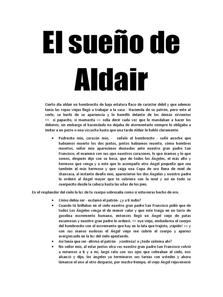 El Sueño de Aldair | PDF