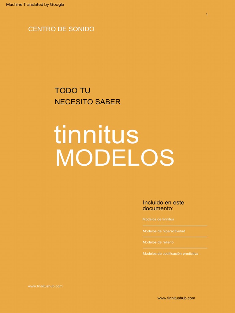 Modelos de Tinnitus: Guía Completa | PDF | Oído | Escuchando