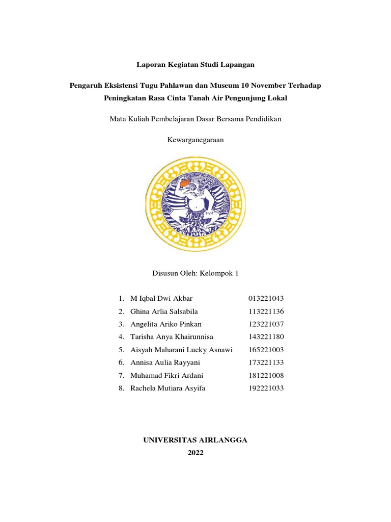Kelompok 1 - Laporan Kegiatan Field Study | PDF