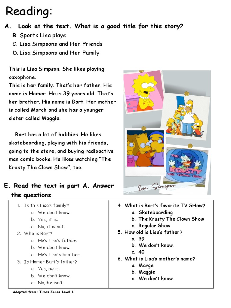 Lisa Simpson | PDF | Bart Simpson | Lisa Simpson