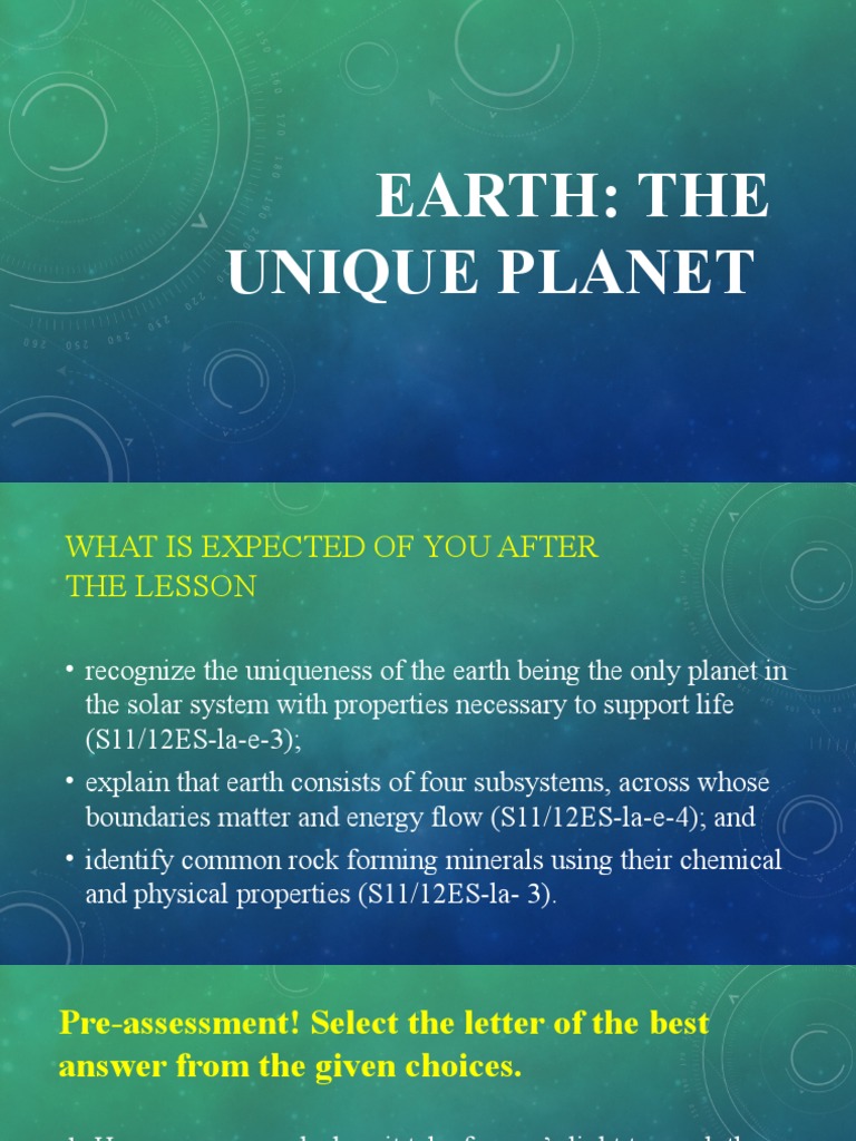 Earth: A Unique Goldilocks Planet | PDF | Planets | Earth