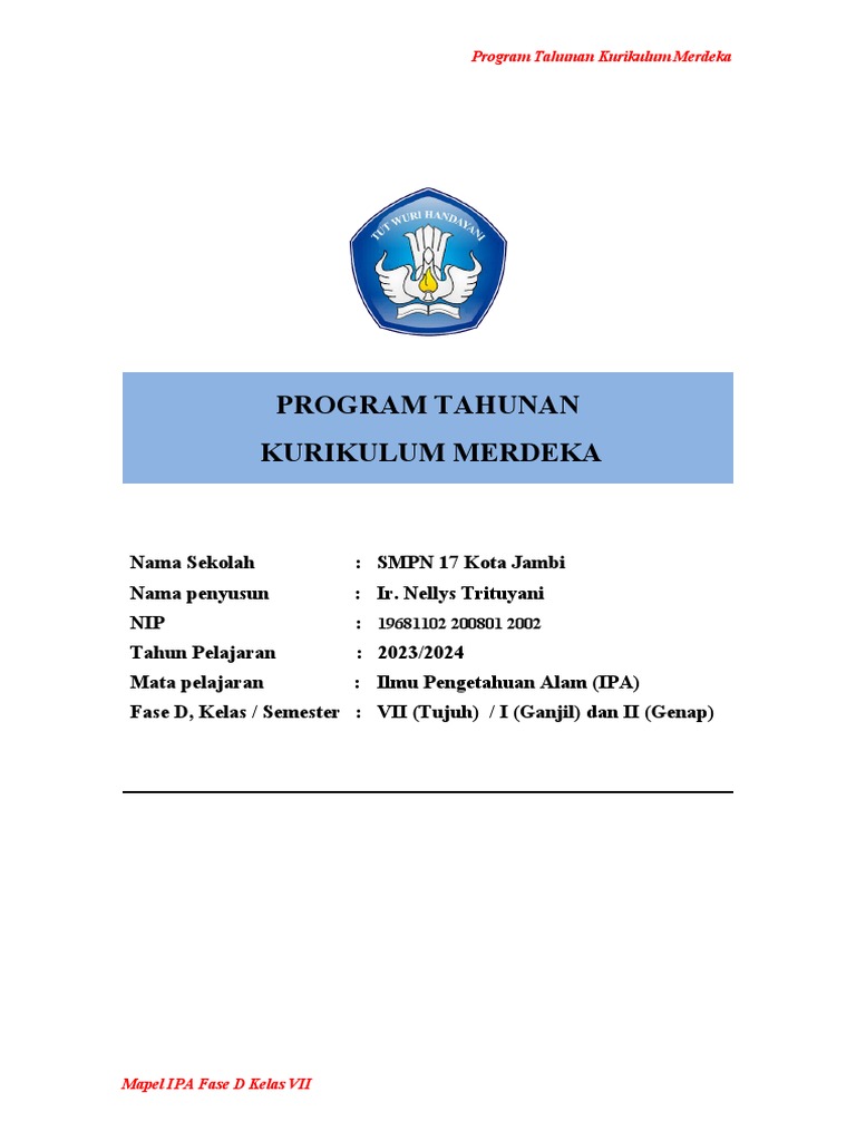 PROTA Kurikulum Merdeka | PDF