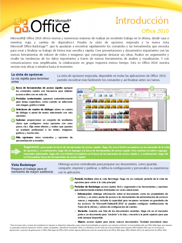 Microsoft Office 2010 Getting Started Guide | PDF | Microsoft Office 2010 | Microsoft Office
