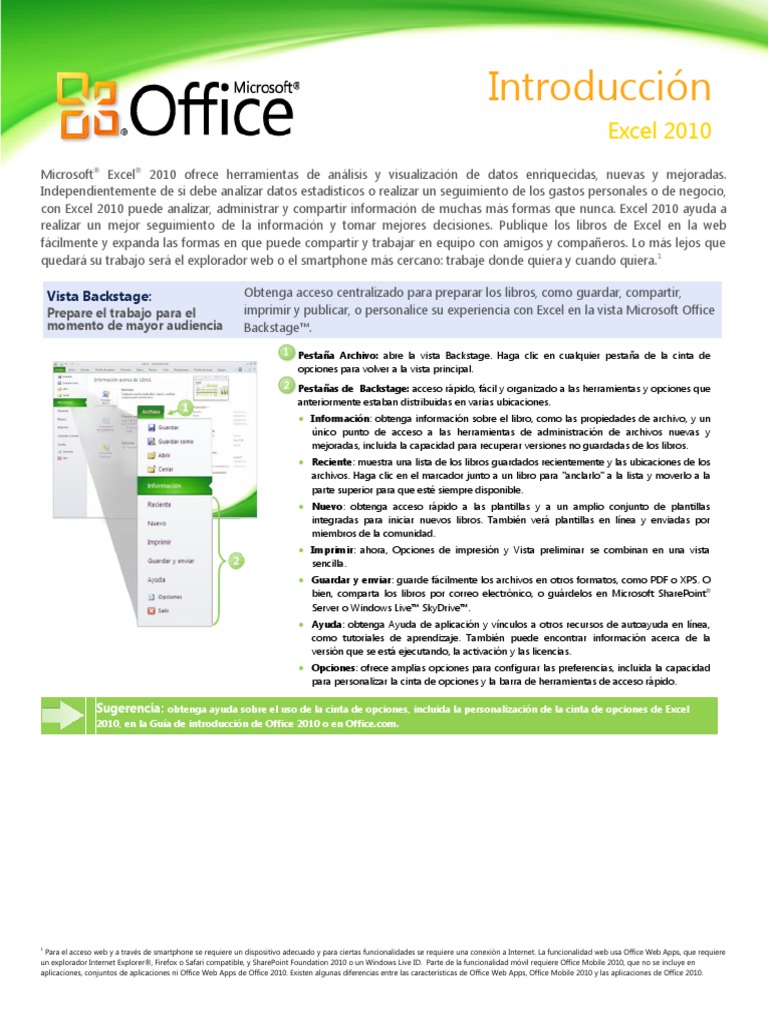 Microsoft Excel 2010 Get Started Guide | Descargar gratis PDF | Microsoft Office | Microsoft ...