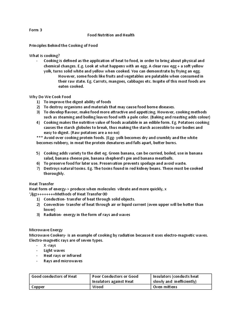 Cooking Principles and Heat Transfer | PDF | Cooking | Heat Transfer