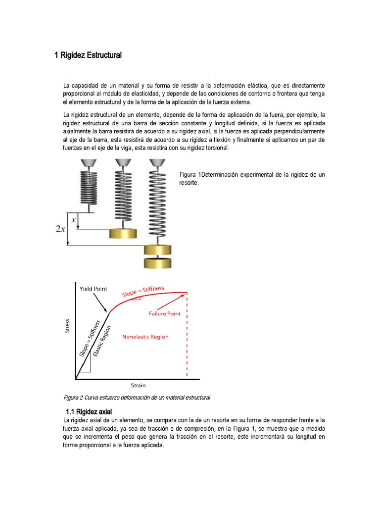 Rigidez Estructural y Axial en Materiales | PDF | Rigidez | Deformación ...
