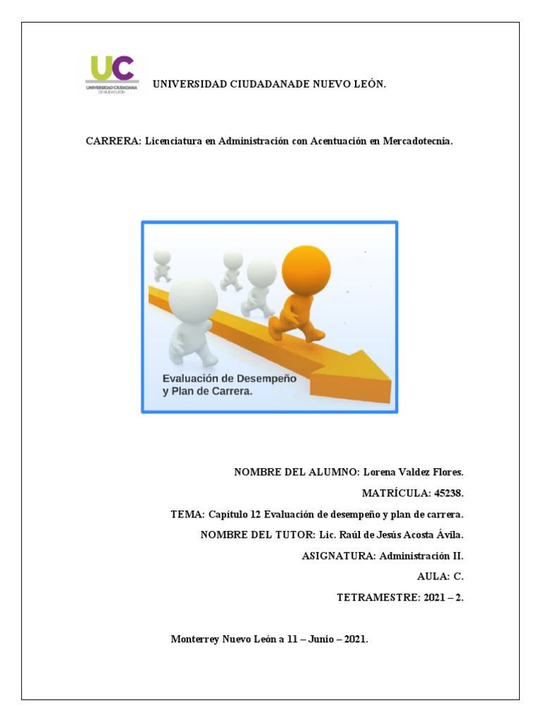 Tarea Sem2, Aula (C), Matrícula 45238, Nombre Lorena Valdez Flores. | PDF | Evaluación | Gestión ...