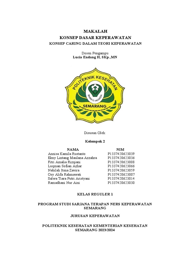 Makalah KDK Konsep Caring | PDF