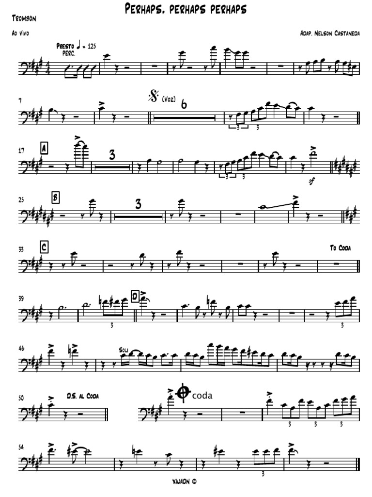 Perhaps, Perhaps Perhaps - Trombón | PDF