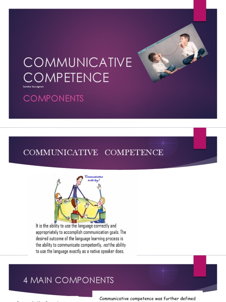 Components Communicative Competence | PDF | Career & Growth